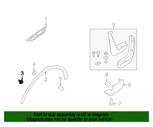 2012-2023 Land Rover Wheel Opening Molding Clip LR027255 | Sacramento ...