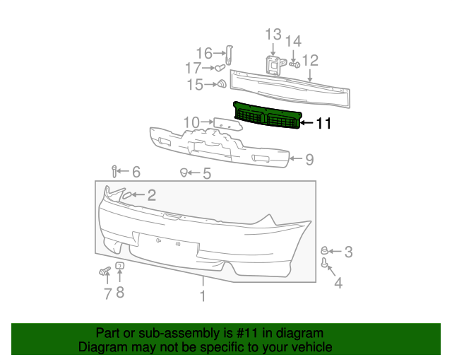 2003-2006 Hyundai Tiburon Center Cover 86618-2C000 | QuirkParts