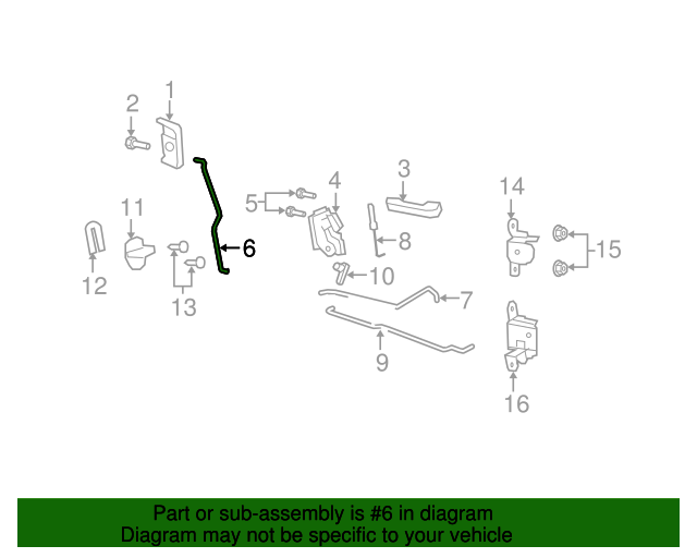 2007-2017 Jeep Patriot Latch Rods - Passenger Side (RH) 5160082AC ...