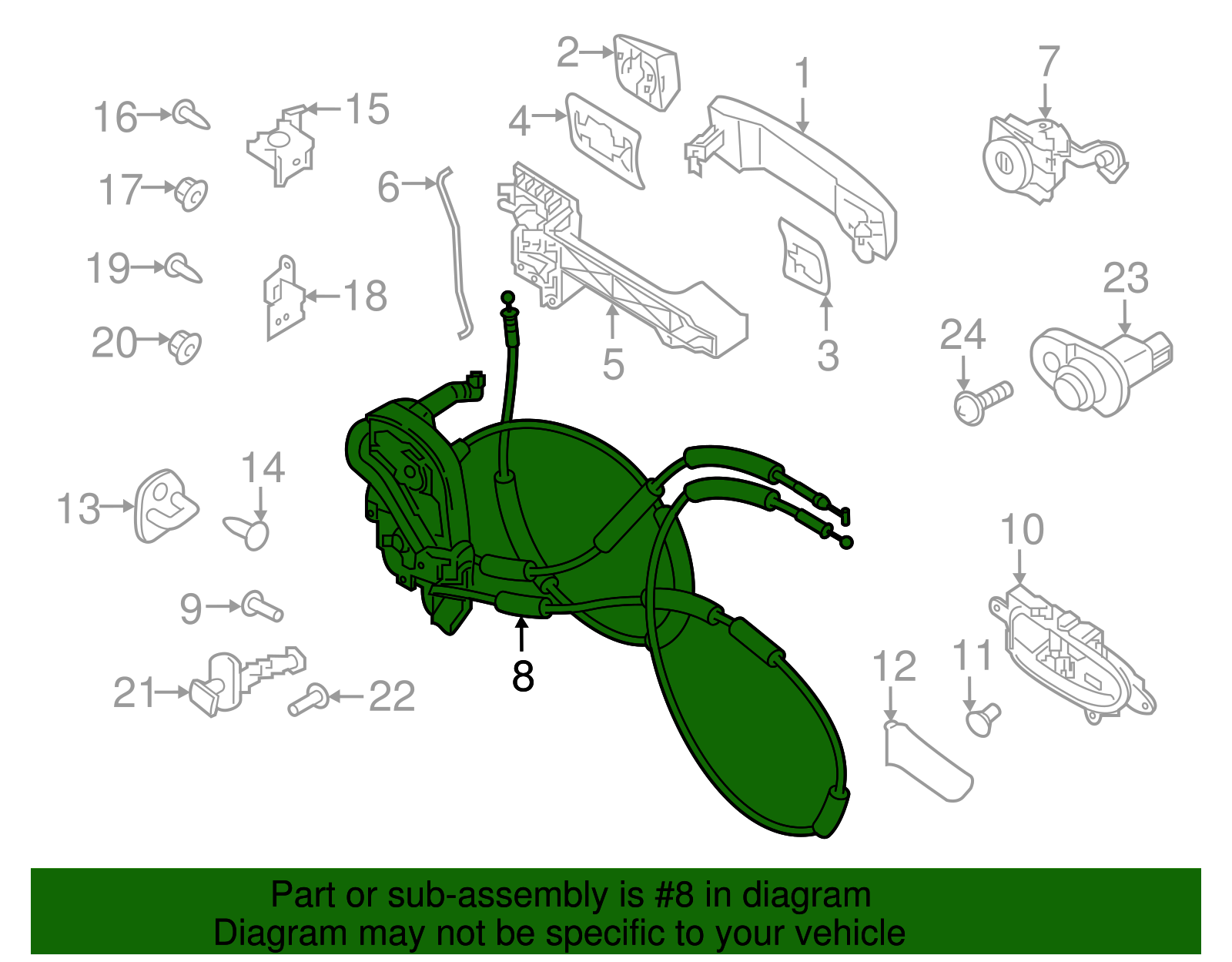 2016-2024 Nissan Lock Assembly 80501-EZ01B | Nissan Parts Central