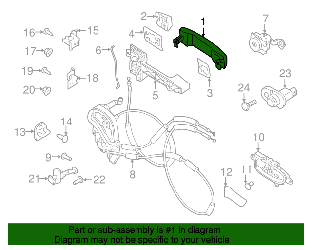 2016-2022 Nissan Handle, Outside 80640-EZ00A | Nissan Parts Plus