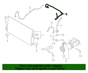 2016-2019 Nissan TITAN XD Rear AC Tube 92450-EZ40A | My Nissan Part