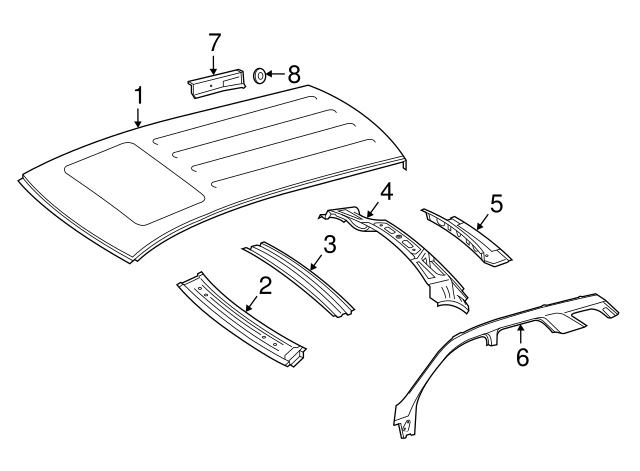 166-637-35-00 - Roof Rail 2012-2019 Mercedes-Benz | Mercedes-Benz USA Parts
