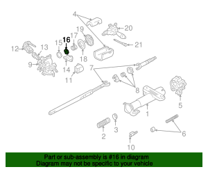 1992-2019 GM Steering Shaft Upper Bearing Race Seat 15231641 GM ...