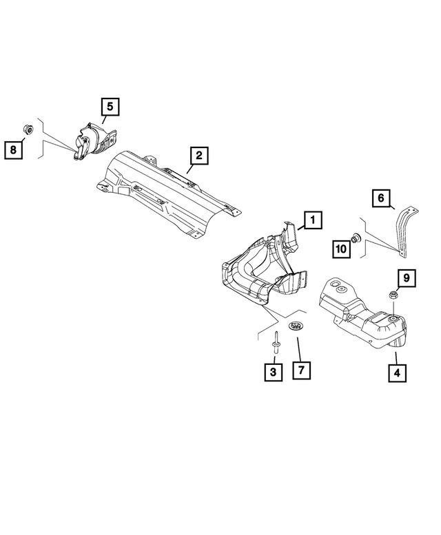 2014-2019 Fiat 500L Exhaust Shield 68436551AA | Mopar eStore