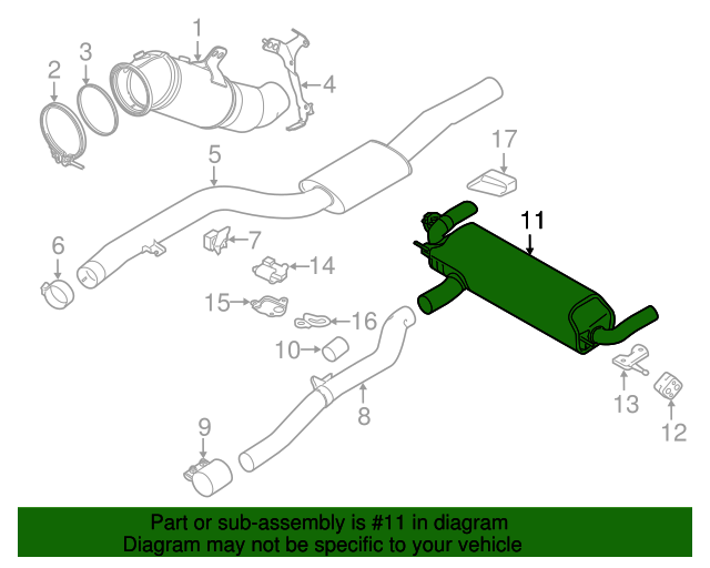 Genuine BMW 18-30-8-652-306 | Rear Muffler | FREE Shipping on Most ...