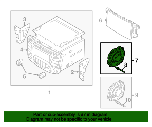 2012-2017 Hyundai Accent Speaker 96330-1R000 | AutoNationParts.com
