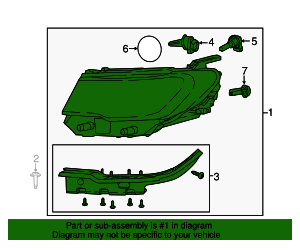55112707AF - Headlamp Left - 2017-2020 Jeep Compass | Mopar Parts Canada
