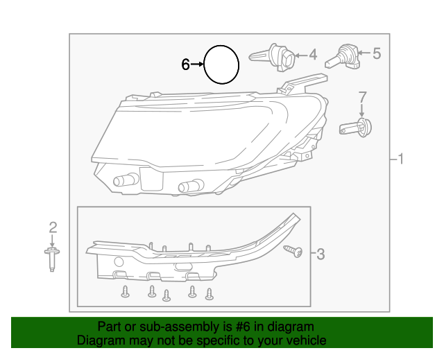 2017-2023 Mopar Headlamp Assembly Cap 68186727AB | TascaParts.com