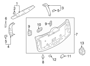 2011-2020 Infiniti Lower Gate Trim Clip 84995-1LA0A | Faulkner Infiniti ...