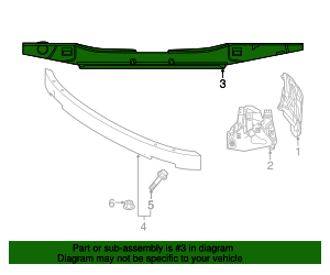 2018-2020 Volvo XC60 Bumper Impact Absorber 31425183 | TascaParts.com