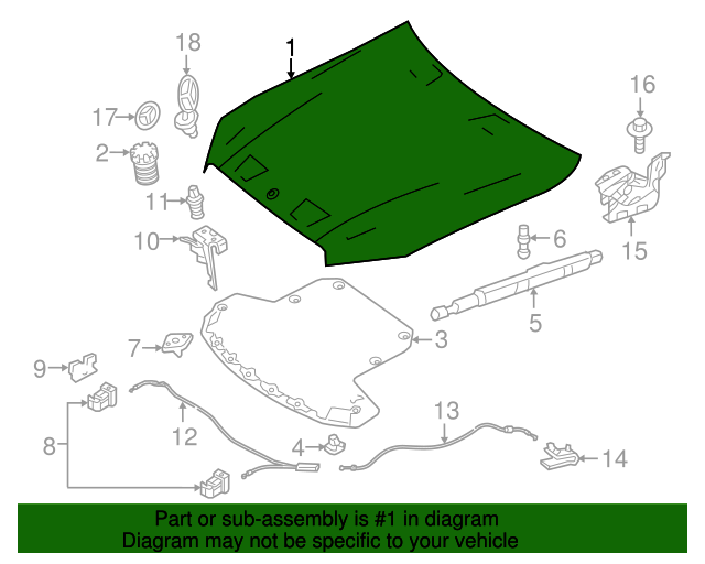 238-880-01-00-64 - Hood 2018-2020 Mercedes-Benz | Mercedes-Benz USA Parts