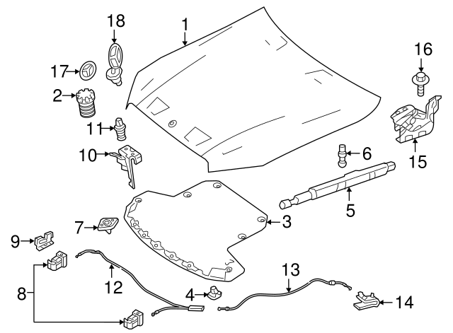 238-880-01-00-64 - Hood 2018-2020 Mercedes-Benz | Mercedes-Benz USA Parts