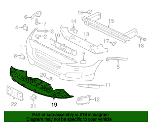 T2H50956 - Radiator Support Splash Shield 2016-2023 Jaguar XF ...