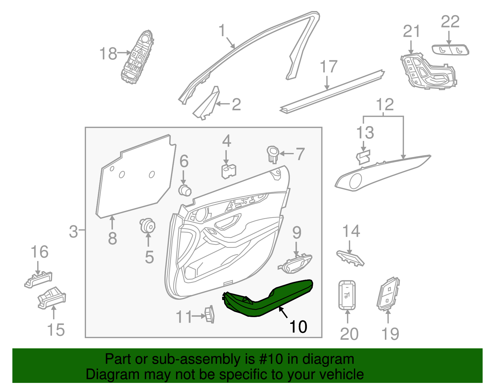 2015-2023 Mercedes-Benz Door Armrest 205-720-05-95-66-9H15 | Mercedes ...