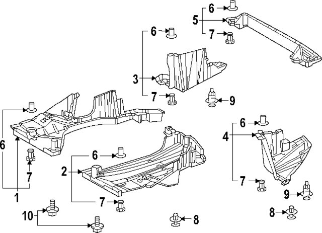 2023-2024 Toyota Floor Pan Splash Shield 58399-47060 | Toyota Parts Center