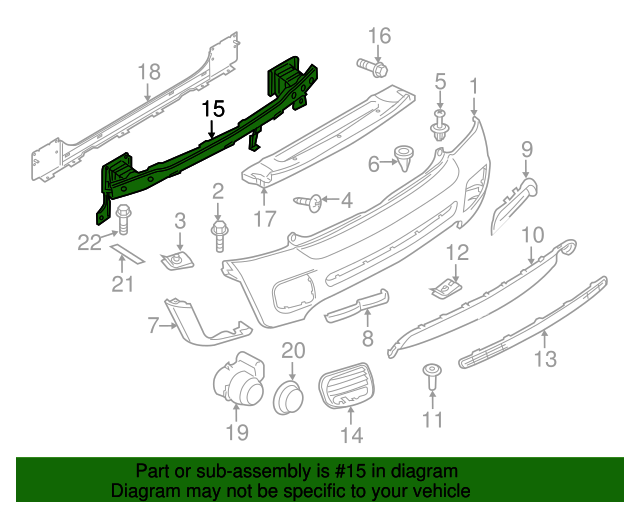 2007-2015 Mini Cooper Impact Bar 51-12-2-751-306 | Shop OEM MINI Parts