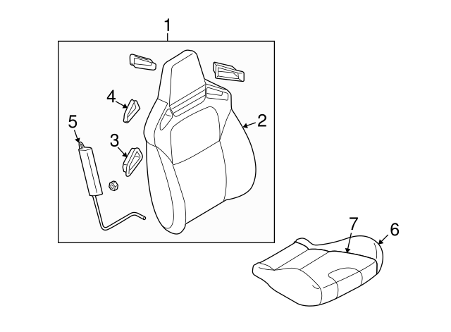 2009 Mazda RX-8 Seat Back Assembly FF15-88-130D-02 | RealMazdaParts.com