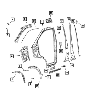 2014-2022 Ram Body Side Aperture Outer Panel, Left 68167535AA | Mopar ...