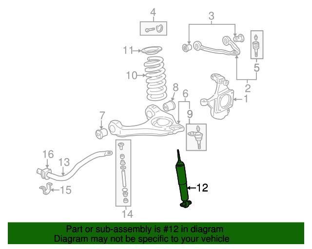 2004-2007 GM Absorber Kit 89040415 | GMPartsDirect.com