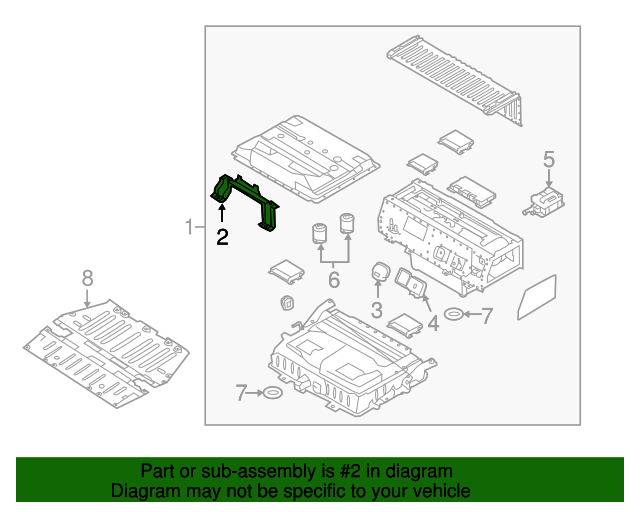 Genuine OEM Ford Part - Drive Motor Battery Pack Bracket CM5Z-10732-B ...
