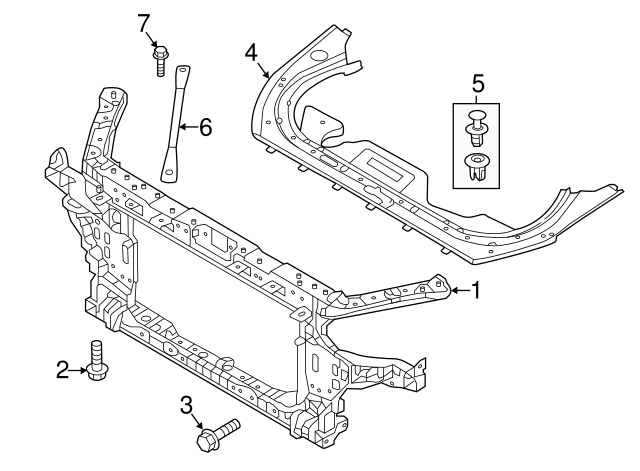 2015-2017 Hyundai Radiator Support 64101-B1000 | OEM Parts Online