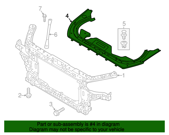 86361-B1000 - Radiator Support Access Cover 2015-2020 Hyundai ...