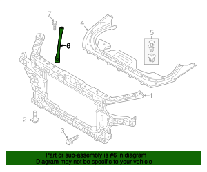 2017-2020 Genesis G80 Radiator Support Panel Brace 66872-B1000 ...