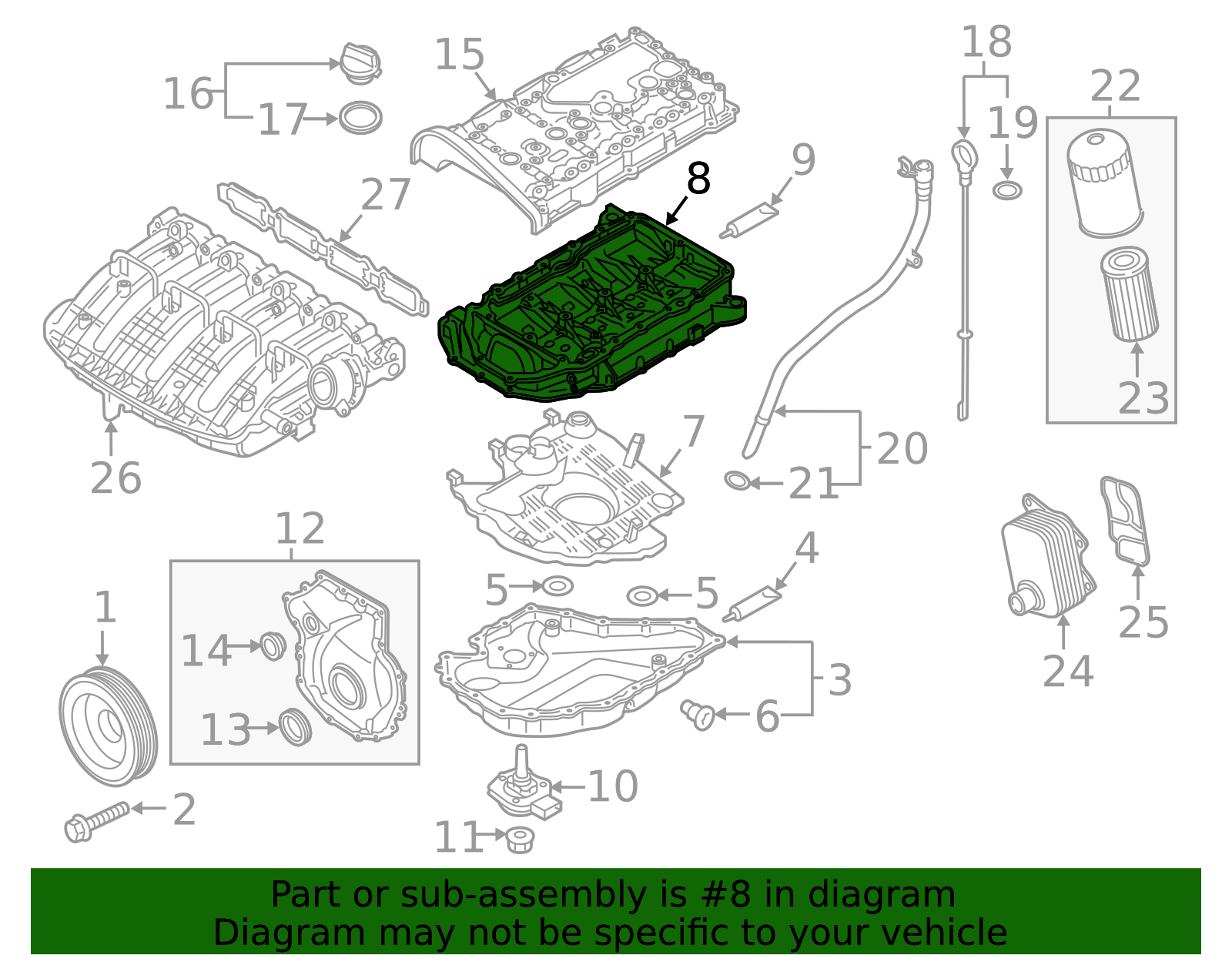 2018-2025 Volkswagen Engine Oil Pan 06K-103-603-CT | Retail Performance ...
