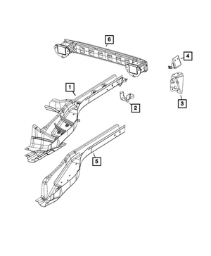 2015-2022 Jeep Renegade Rear Bumper Beam 68550454AA | Mopar eStore