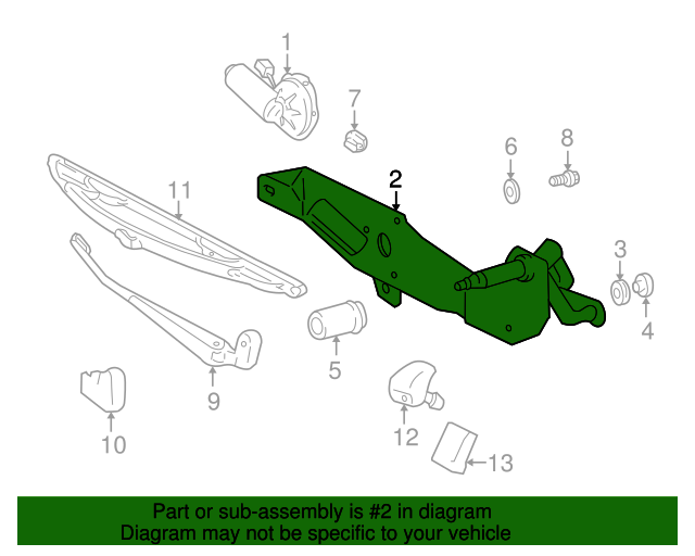 1993-2000 Volvo Wiper Linkage 9483188 | TascaParts.com