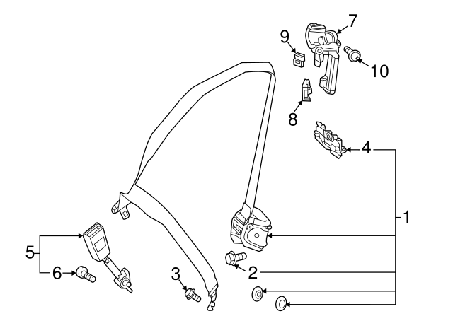 004-994-14-45-64 - Bumper Cover Support Rail Nut 2003-2023 Mercedes ...