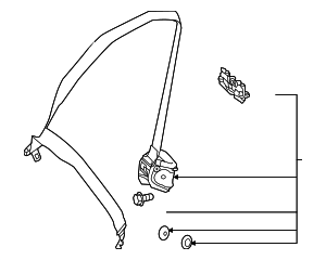 205-860-44-00-9C94 - Seat Belt Assembly 2017-2023 Mercedes-Benz ...