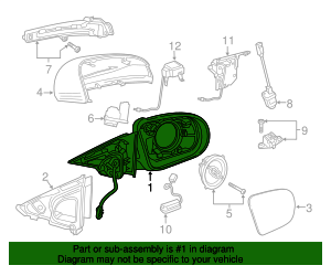 253-810-23-04 - Door Mirror Base 2021-2023 Mercedes-Benz ...