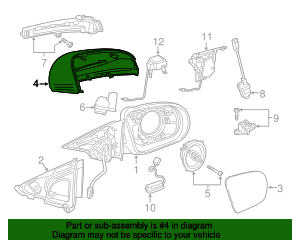 099-811-49-00-5896 - Door Mirror Cover 2016-2021 Mercedes-Benz ...