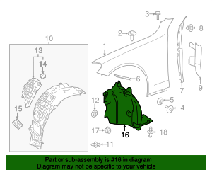 238-691-10-00 - Fender Splash Shield 2017-2023 Mercedes-Benz ...