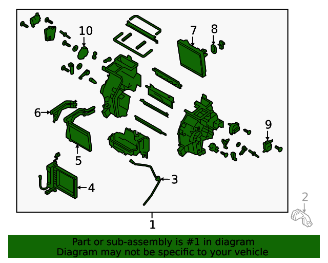 Hyundai - 97205-K4001 - AC & Heater Assembly - 2019-2023 Hyundai Kona ...