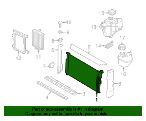 17118482623 - 2016-2022 BMW Radiator (17-11-8-482-623) | BMW of South ...