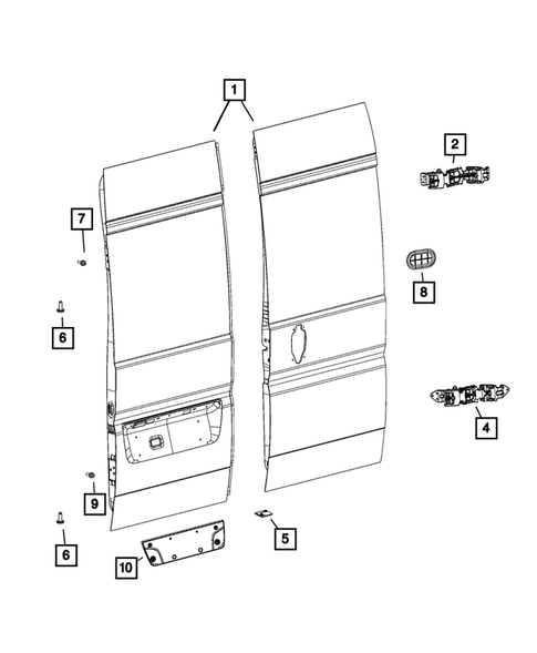 Rear Door for 2017 Ram ProMaster 1500 | Mopar eStore