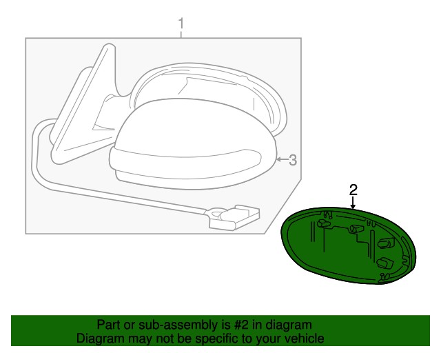 2002-2008 Lexus SC430 Mirror Glass 87961-24200 | OEM Parts Online