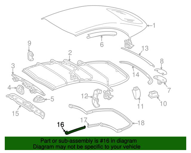 208-770-01-98 - Sealing Strip 1999-2003 Mercedes-Benz | Mercedes-Benz ...