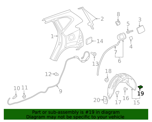 74104-TK8-A00 - Wheelhouse Liner Nut 2011-2024 Honda | Honda Parts Online