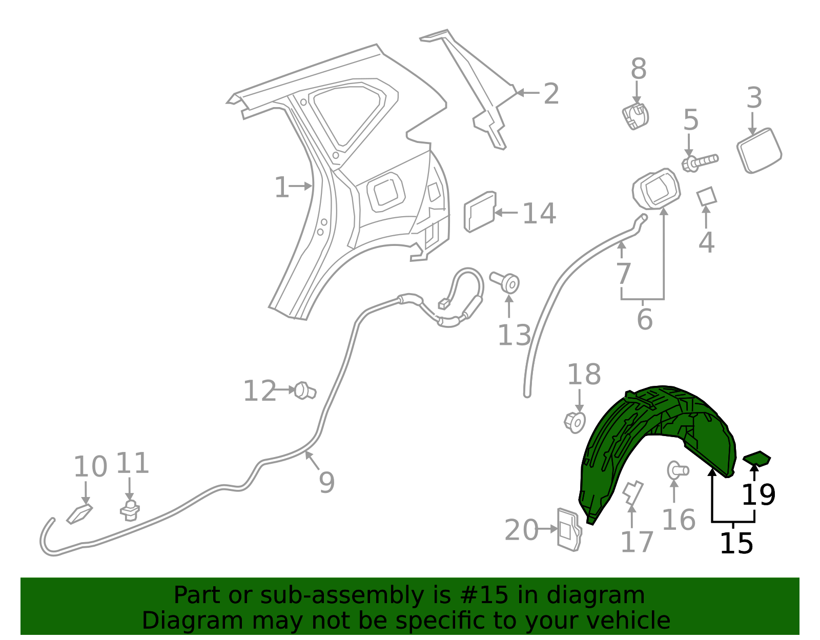 74592-TLA-A00 - Quarter Panel Splash Shield 2017-2019 Honda CR-V ...
