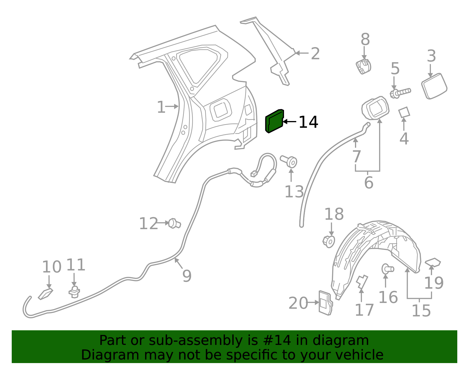 75450-TRN-H02 - Quarter Panel Vent 2017-2020 Honda | AutoNation Parts