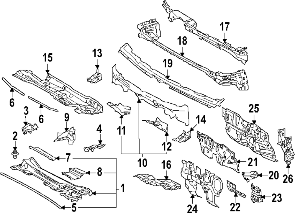 2023-2024 Toyota Center Reinforced 55133-47020 | Toyota Parts Center