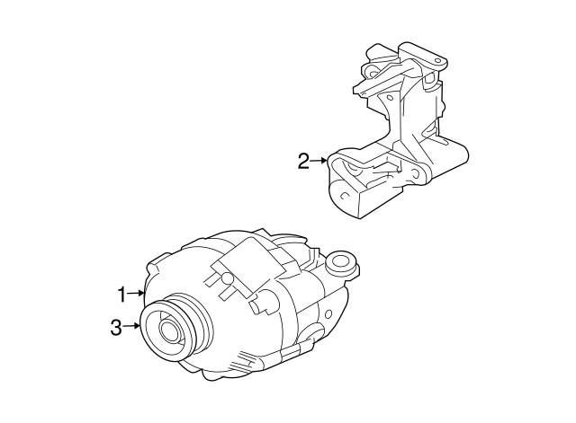 2003-2012 Mitsubishi Alternator Mount Bracket 1801A007 | QuirkParts
