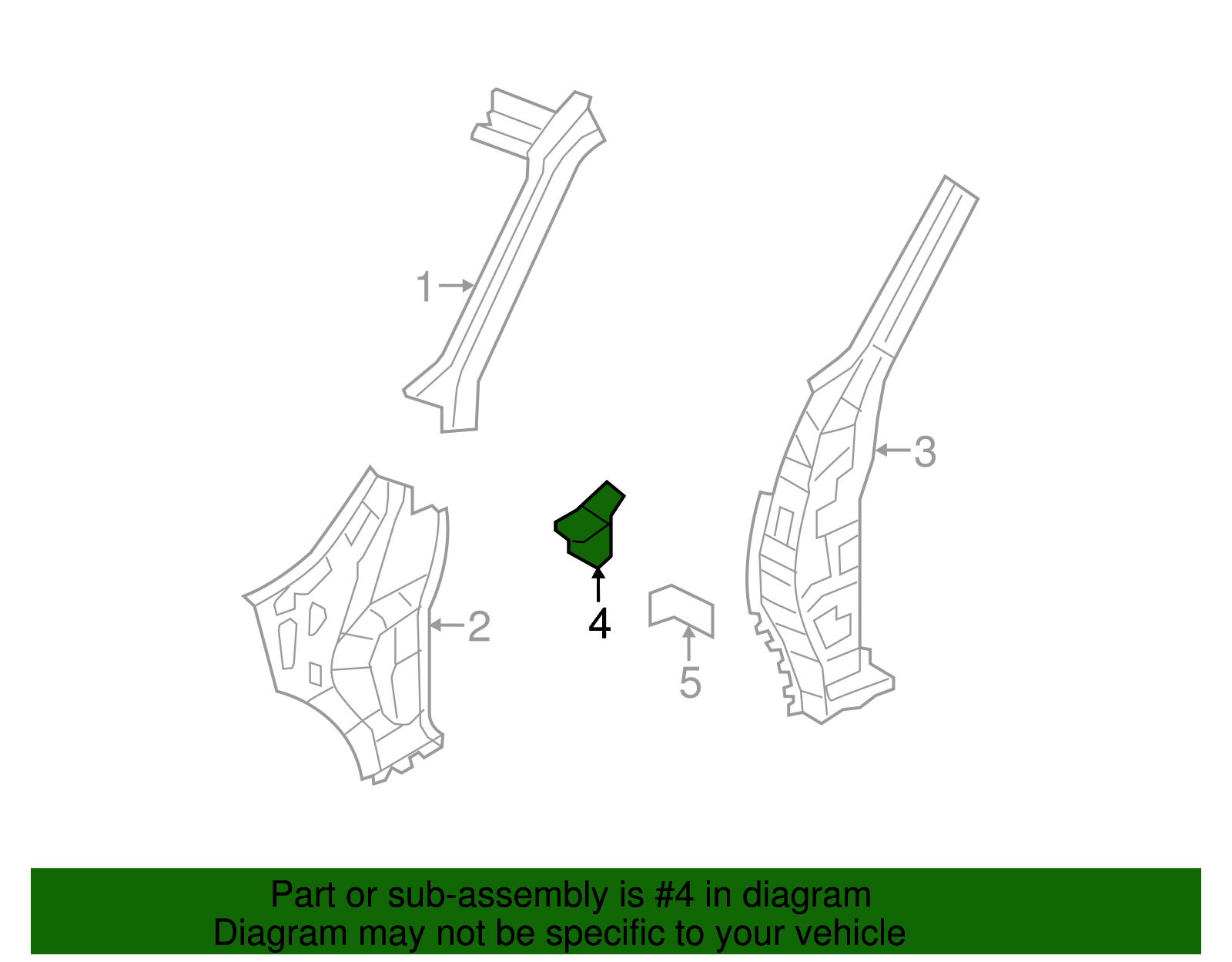 2011-2020 Infiniti Hinge Pillar Reinforced Upper Bracket 63146-1LA0A ...