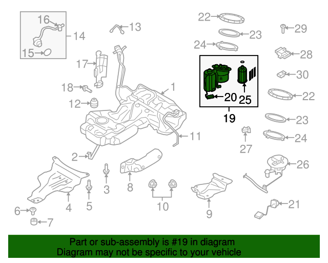2013-2017 Audi Fuel Pump Assembly 8K0-919-051-AN | Audi USA Parts