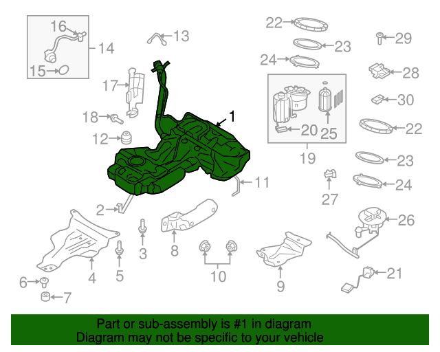 2014-2017 Audi A5 Quattro Fuel Tank 8T0-201-055-AD | TascaParts.com