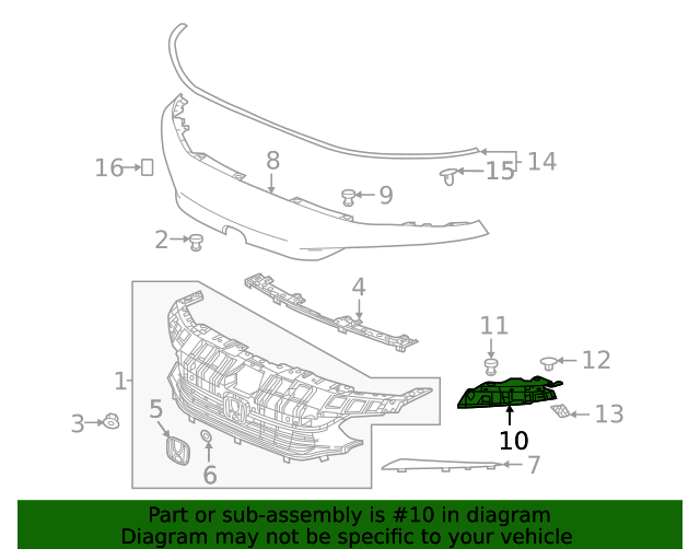 OEM Bracket L Front 71107-T20-A00 | Majestic Honda Automotive Parts